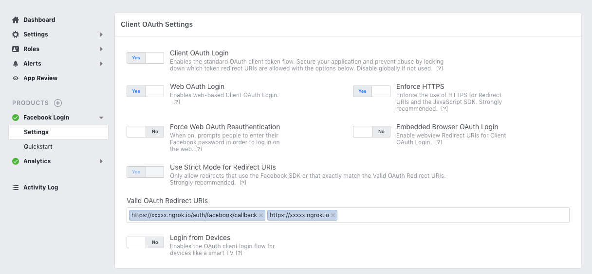 Using ngrok to test your Facebook oAuth callbacks Using ngrok to test your Facebook oAuth callbacks
